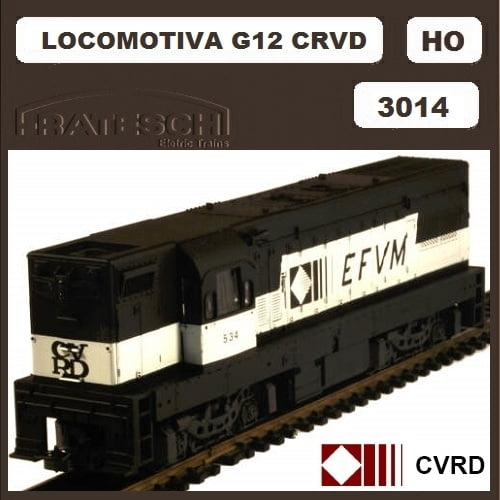 Locomotiva G 12 EFVM - 3014 #536 - Giltec Modelismo